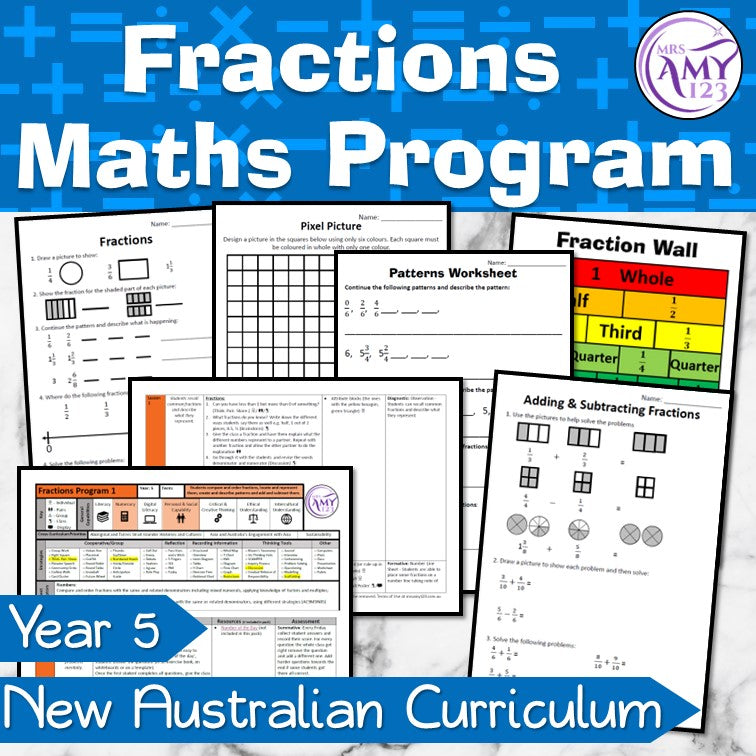 Year 5 Maths - Fractions Program - Australian Curriculum