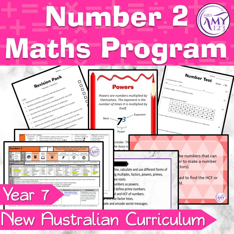 Year 7 Maths - Numbers 2 Program - Australian Curriculum