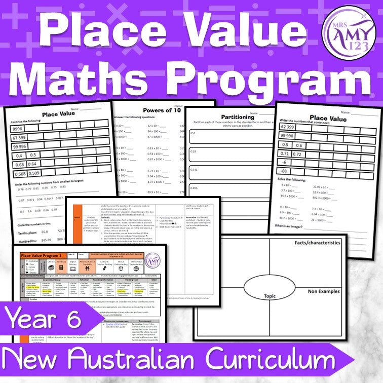 Year 6 Maths - Place Value Program - Australian Curriculum