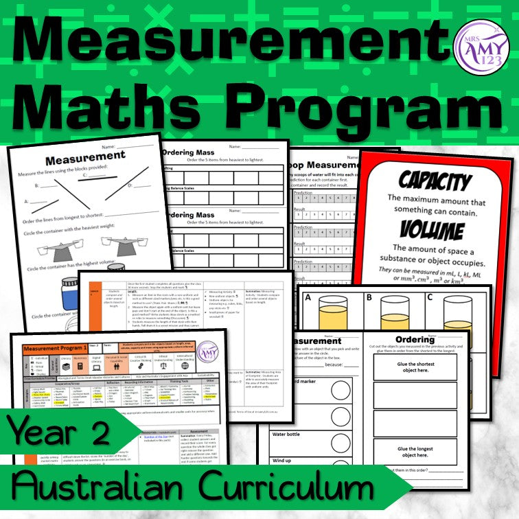 Year 2 Maths - Measurement Program - Australian Curriculum