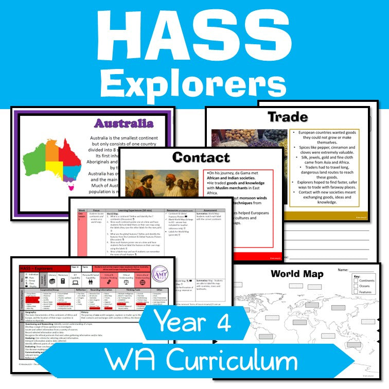 Year 4 HASS - Explorers Unit- WA Curriculum