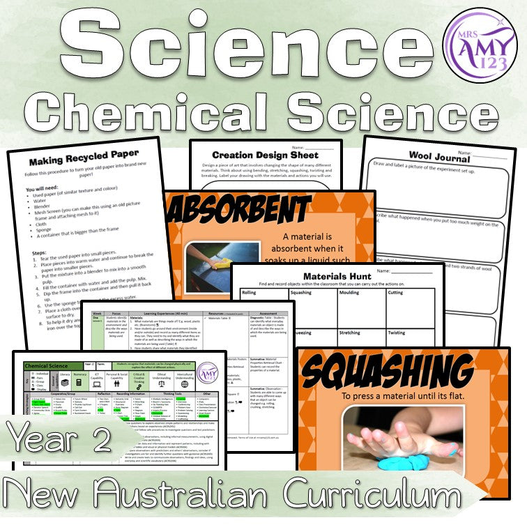 Year 2 Science - Chemical Science Unit - Australian Curriculum