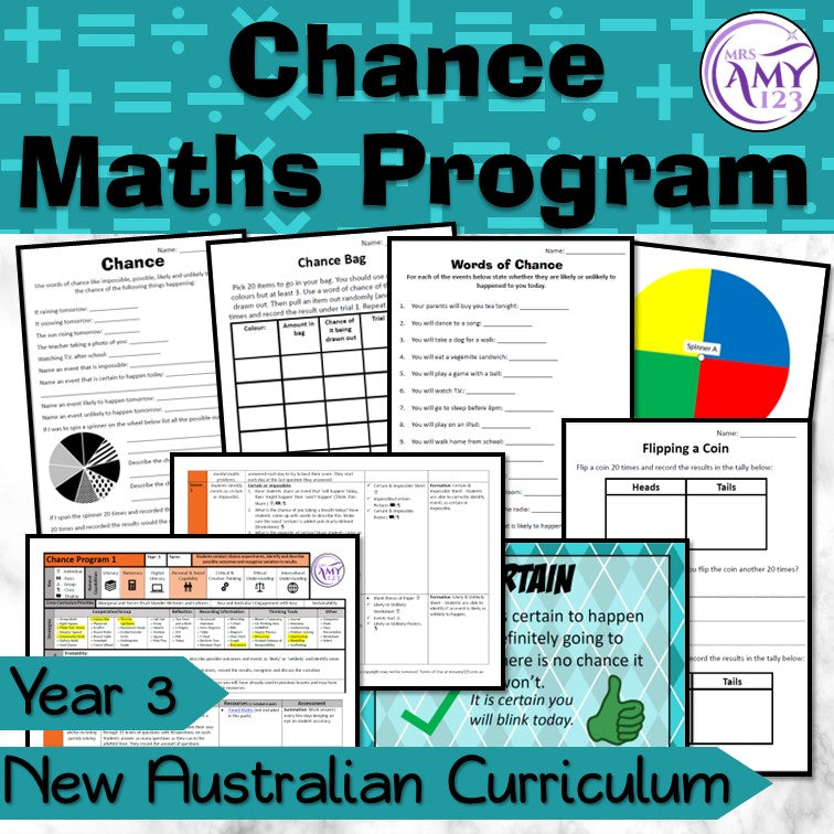 Year 3 Maths - Chance Program - Australian Curriculum