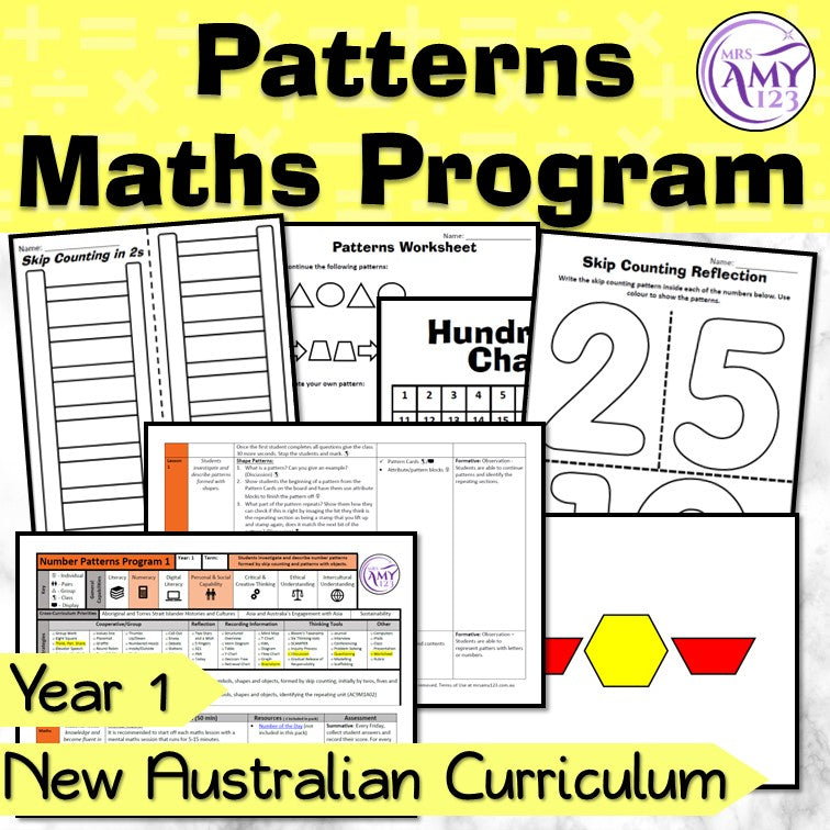 Year 1 Maths - Patterns Program - Australian Curriculum