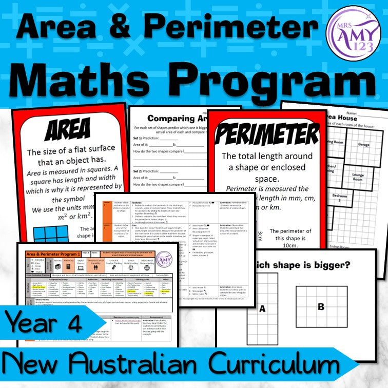 Year 4 Maths - Area & Perimeter Program - Australian Curriculum