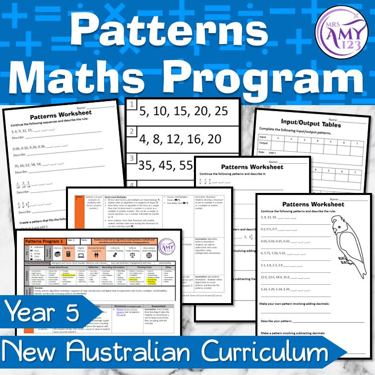 Year 5 Maths - Patterns Program - Australian Curriculum