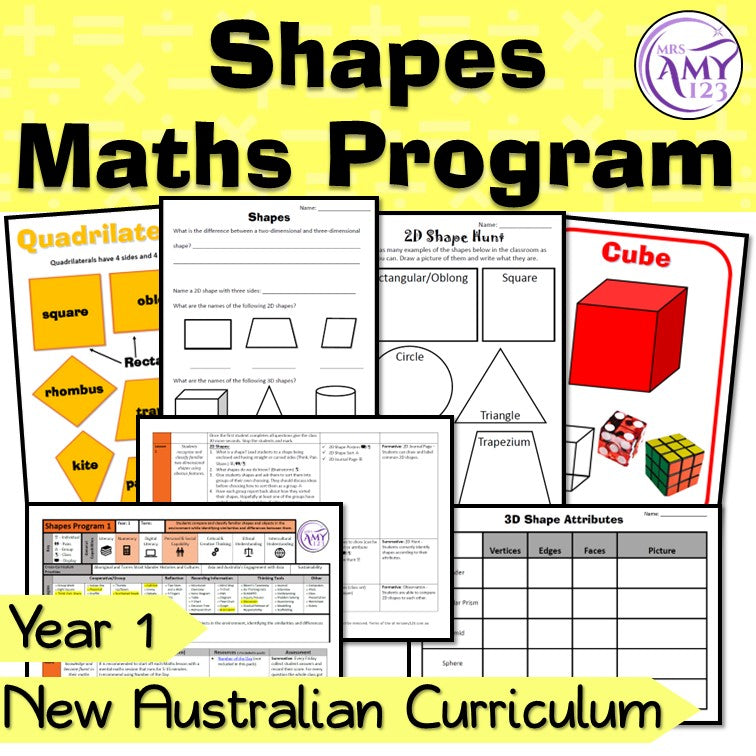 Year 1 Shapes Maths Program - Australian Curriculum