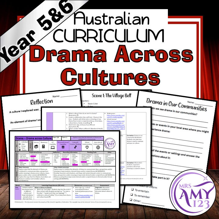 Year 5 & 6 Drama Across Cultures Unit - Australian Curriculum