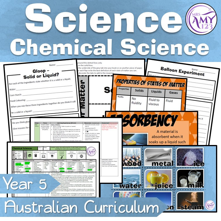 Year 5 Science - Chemical Science - Australian Curriculum