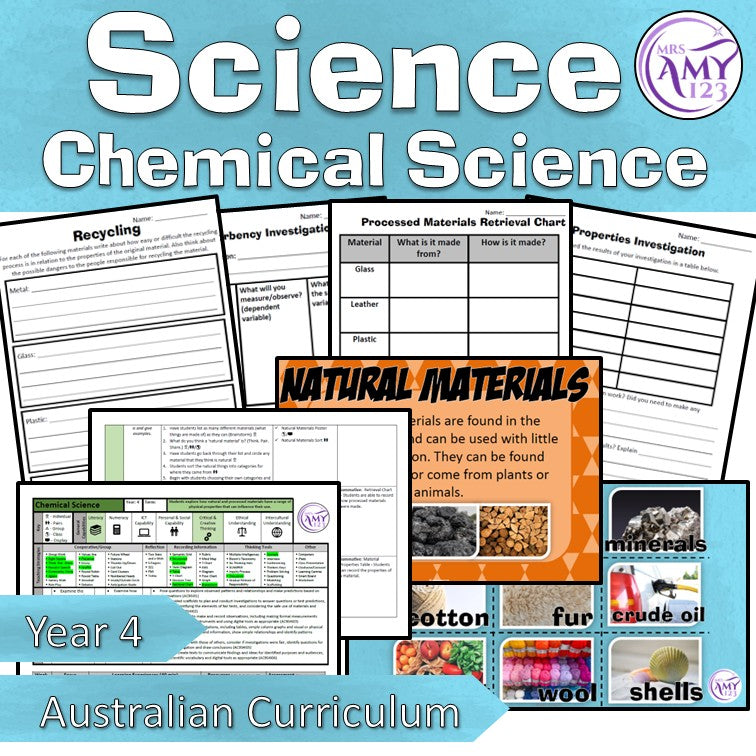 Year 4 Science - Chemical Science Unit - Australian Curriculum