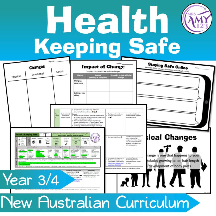 Australian Curriculum Year 3/4 Keeping Safe Health Unit