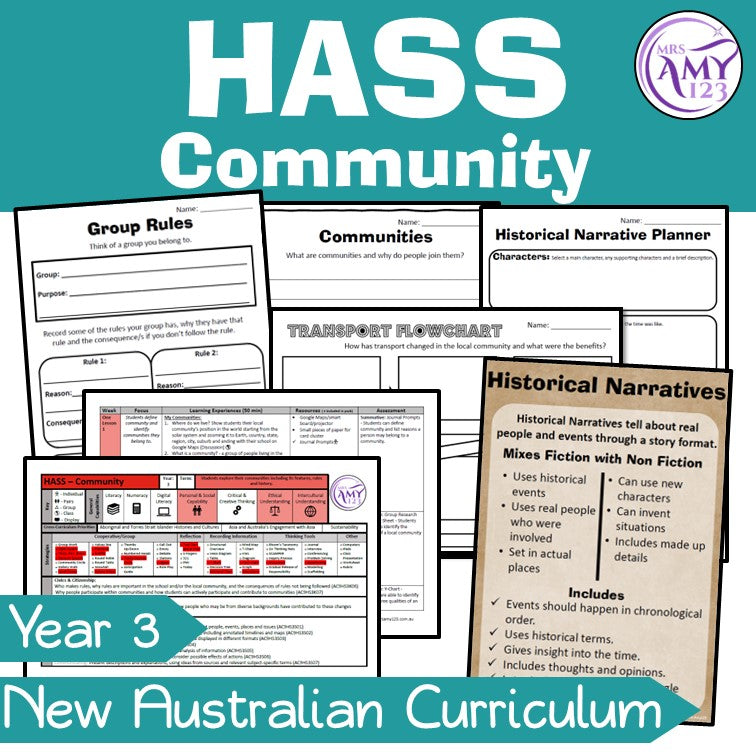 Year 3 HASS - Community Unit - Australian Curriculum