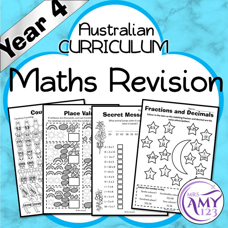Year 4 Maths - Mathematics Revision - Australian Curriculum