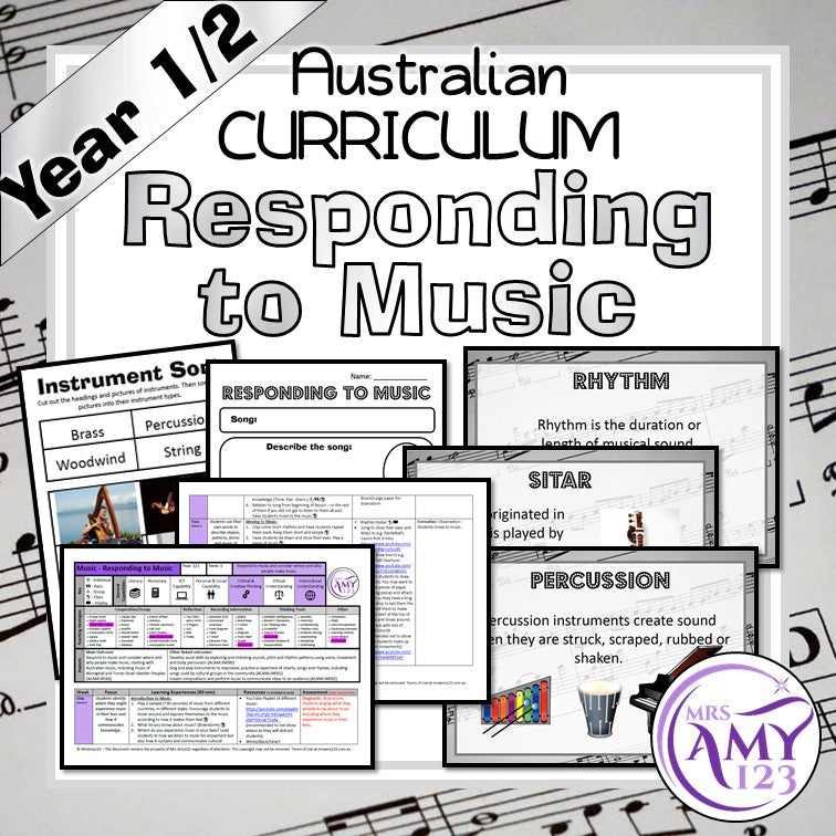 Year 1 & 2 Music - Responding to Music Unit - Australian Curriculum