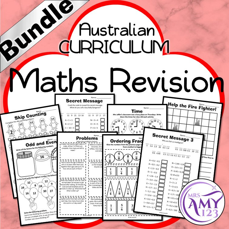 Year 1 to 6 Maths - Mathematics Revision - Australian Curriculum