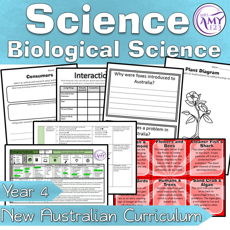 Year 4 Science - Biological Science Unit - Australian Curriculum