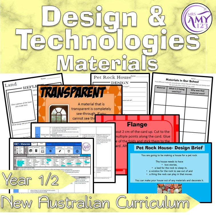 Year 1 & 2 Technologies - Materials Unit - Australian Curriculum