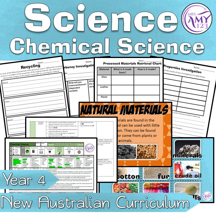Year 4 Science - Chemical Science Unit - Australian Curriculum