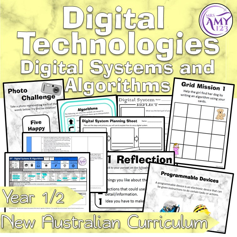 Australian Curriculum Year 1 & 2 Digital Technologies Digital Systems
