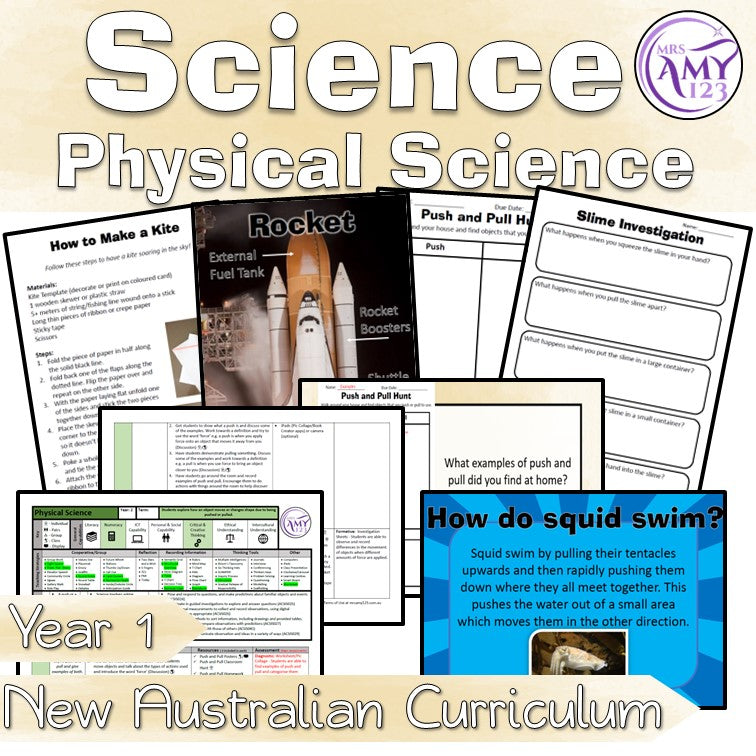 Year 1 Science - Physical Science Unit - Australian Curriculum