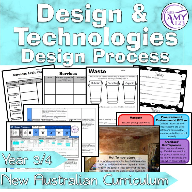 Year 3 & 4 Technologies - Design Process Unit - Australian Curriculum