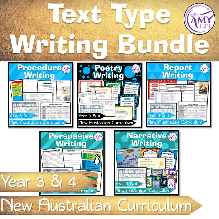 Year 3 and 4 English - Text Type Unit Bundle - Australian Curriculum