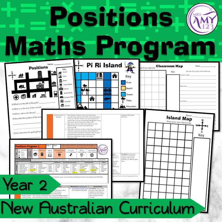 Year 2 Maths - Positions Program - Australian Curriculum