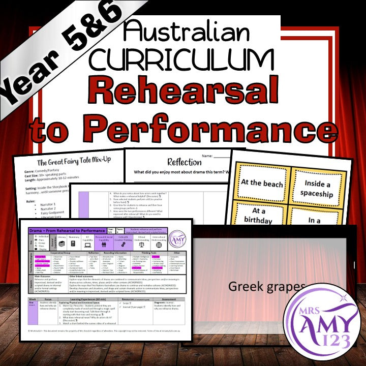 Year 5 & 6 Rehearsal to Performance Drama Unit - Australian Curriculum