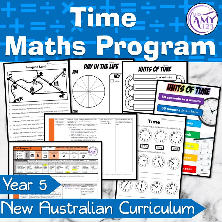 Year 5 Maths - Time Program - Australian Curriculum