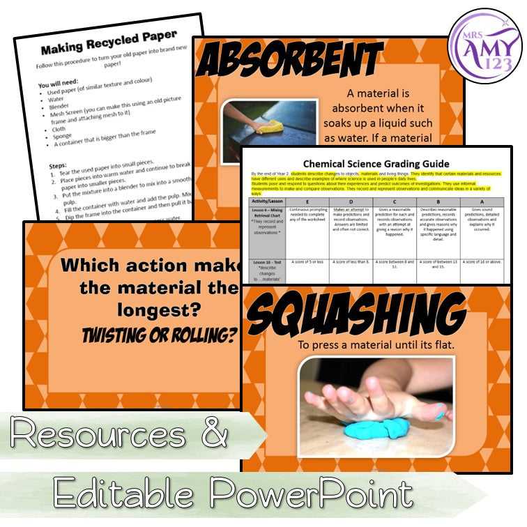 Year 2 Science - Chemical Science Unit - Australian Curriculum