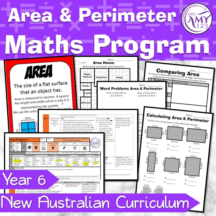 Year 6 Maths - Area & Perimeter Program - Australian Curriculum