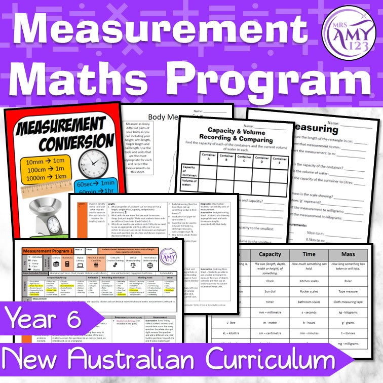 Year 6 Maths - Measurement Program - Australian Curriculum