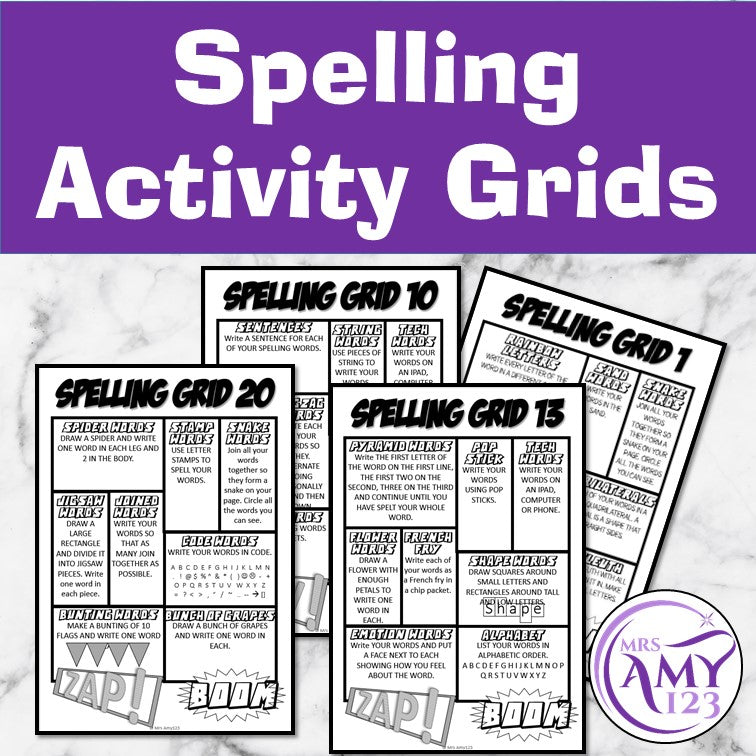 Spelling Choice Boards