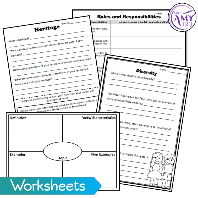 Year 3 & 4 Health - Diversity, Relationships & Stereotypes Unit - Aust