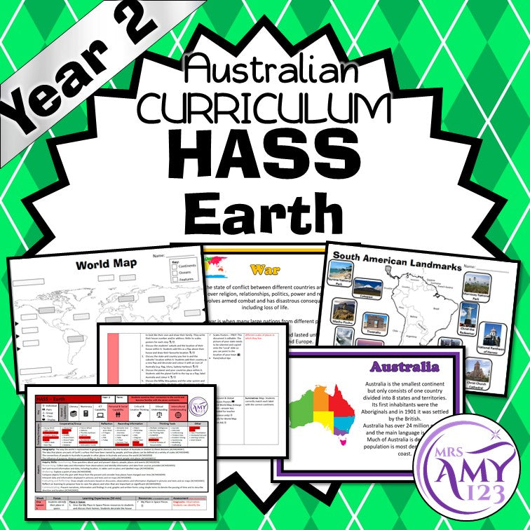 Year 2 HASS - Geography Earth Unit - Australian Curriculum