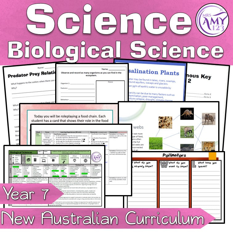 Year 7 Science - Biological Science Unit - Australian Curriculum