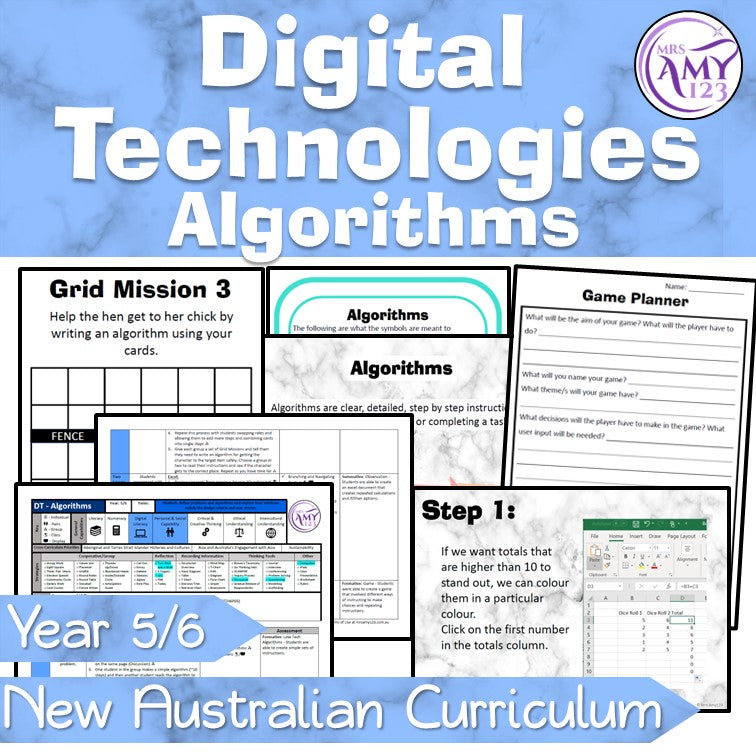Year 5 & 6 Technologies - Algorithms Unit - Australian Curriculum