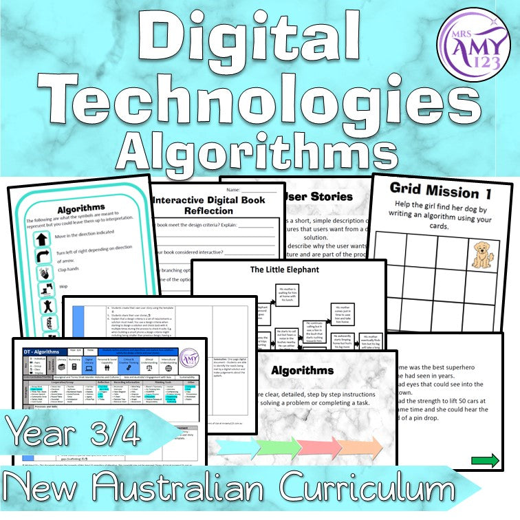 Year 3 & 4 Technologies - Algorithm Unit - Australian Curriculum