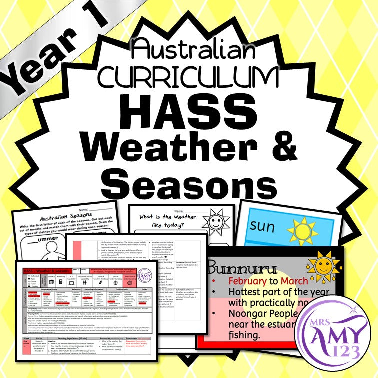 Year 1 HASS - Geography Seasons and Weather Unit - Australian Curricul