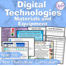 Year 5 & 6 Technologies - Materials & Equipment Unit - Australian Curr