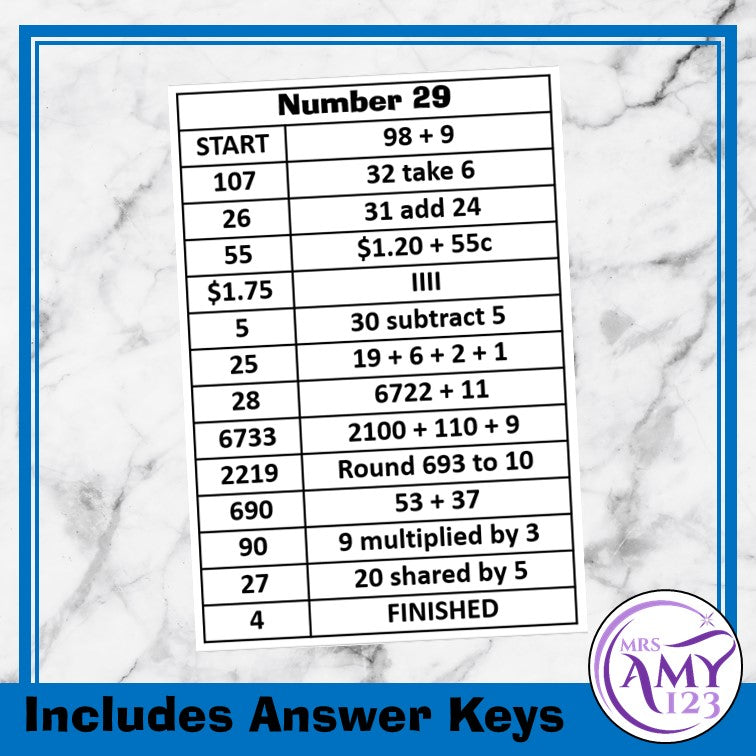 Mental Math Sorting Strips - Middle - Cut & Paste