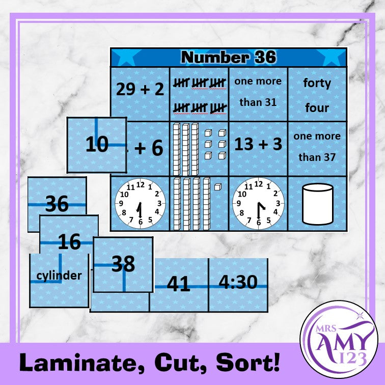 Mental Math Sorting Squares- Lower