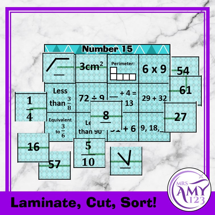 Mental Maths Sorting Squares - Upper