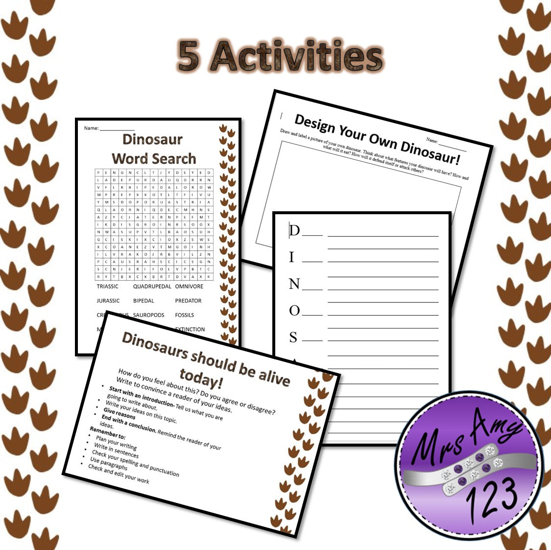 Dinosaur Comprehension Texts and Activities