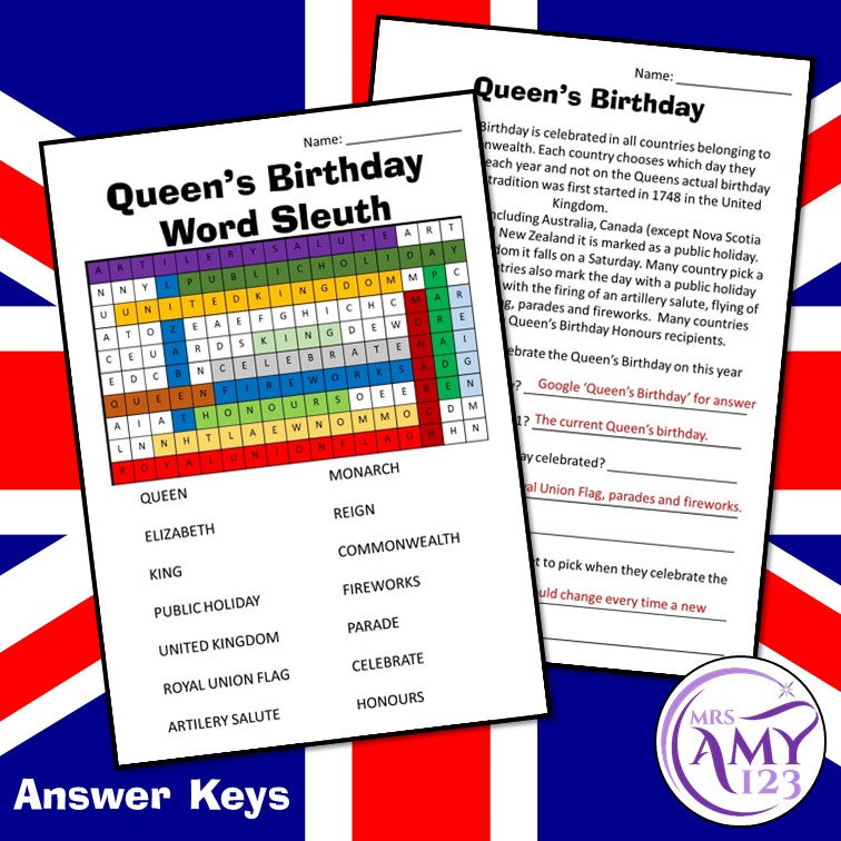 Queen's Birthday Activities