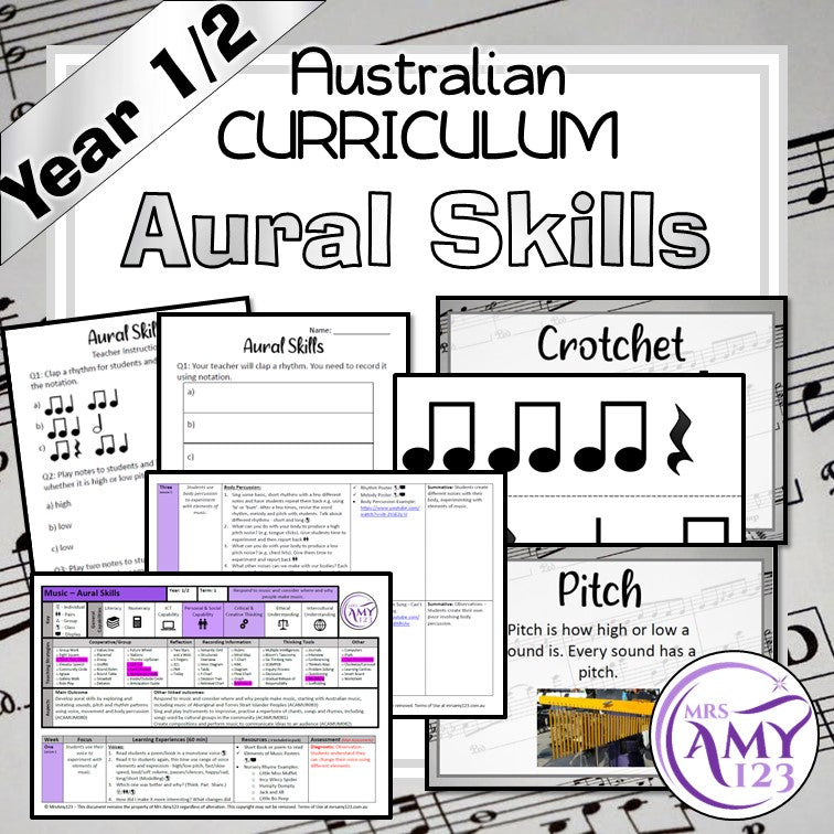 Year 1 & 2 Music - Aural Skills Unit - Australian Curriculum