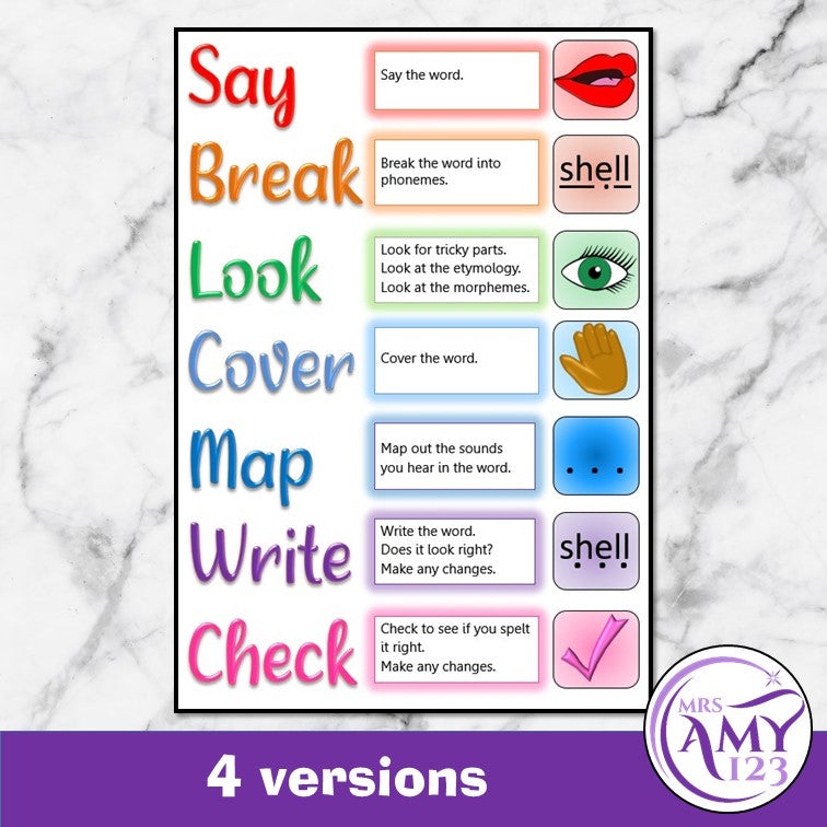 Spelling Practise Posters