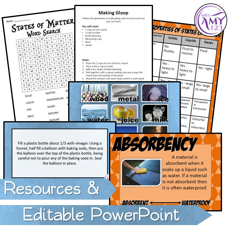 Year 5 Science - Chemical Science States of Matter - Australian Curric