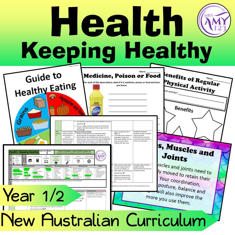 Year 1 & 2 Health - Keeping Healthy Unit - Australian Curriculum