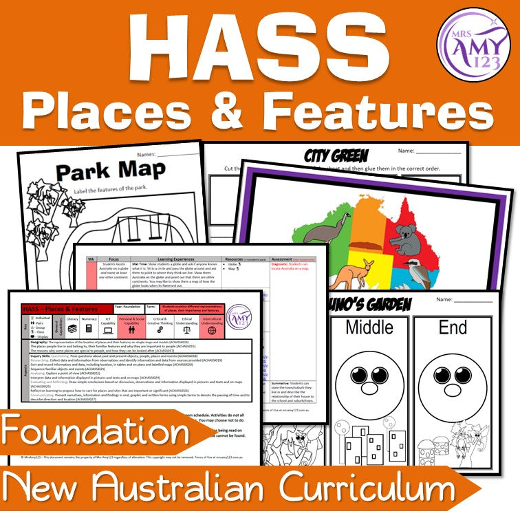 Foundation HASS - Places & Features Unit - Australian Curriculum